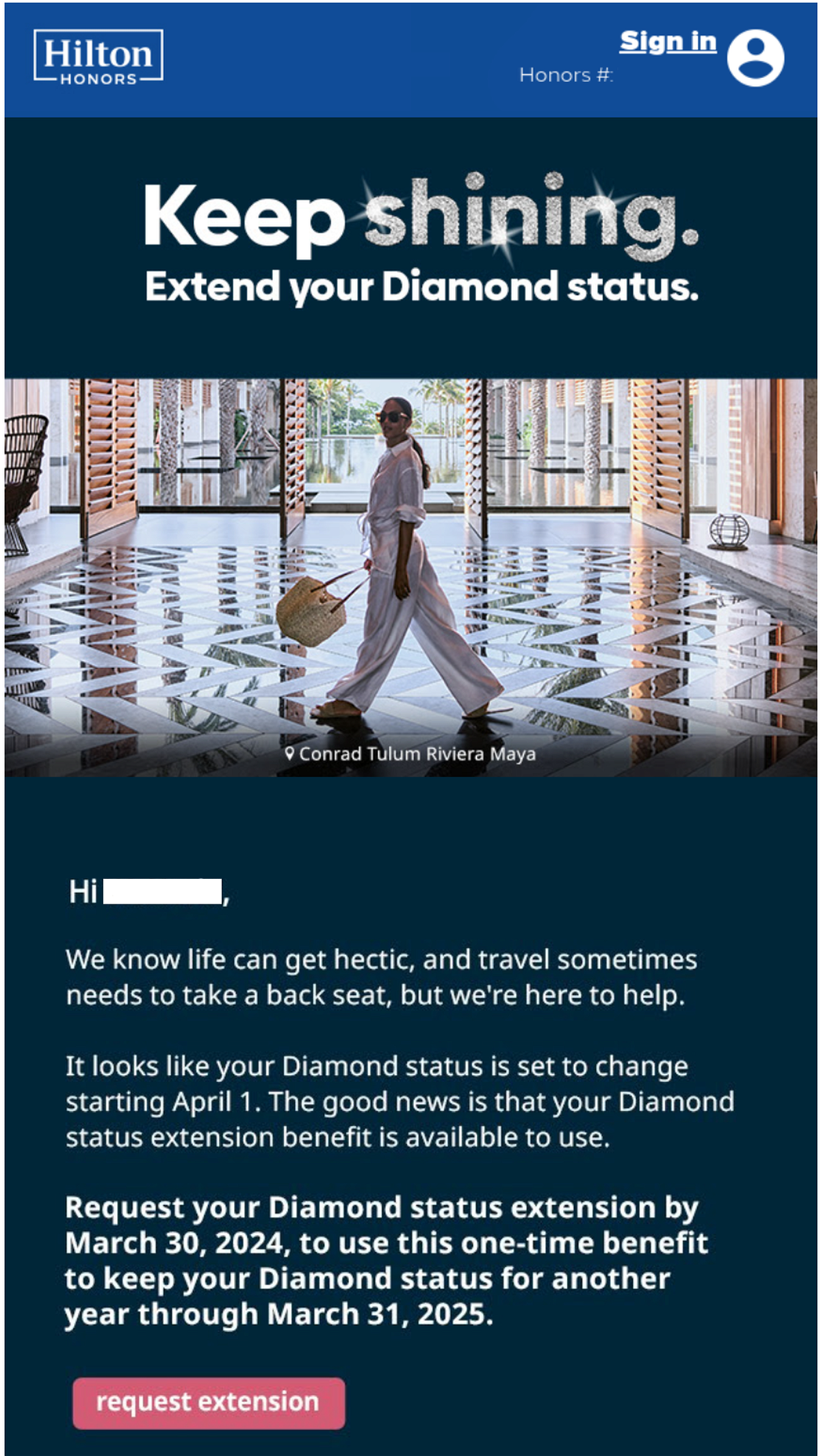 Hilton Honors Diamond Status Extensions For 2024 - travelclubvip.com